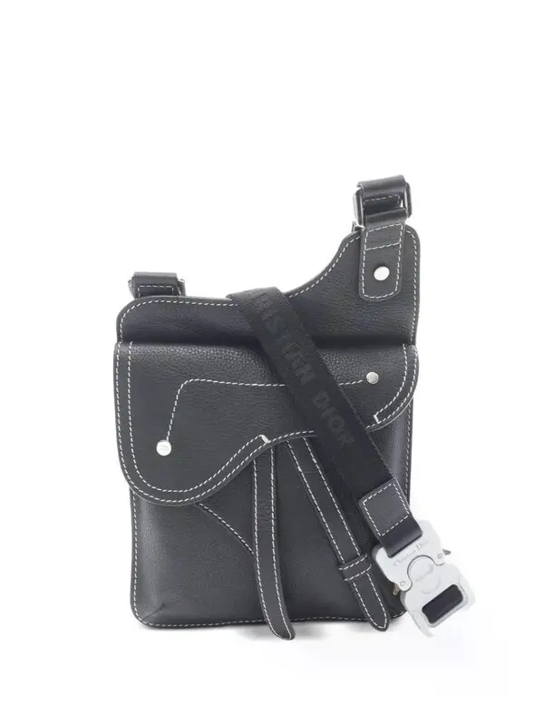 Dior Saddle Leather Shoulder Bag - Black