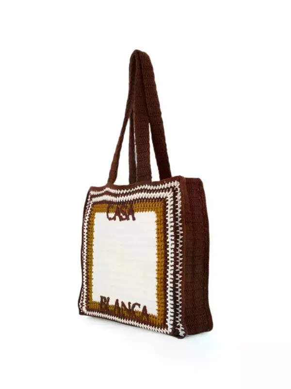 Casablanca Crochet-knit Cotton Tote Bag