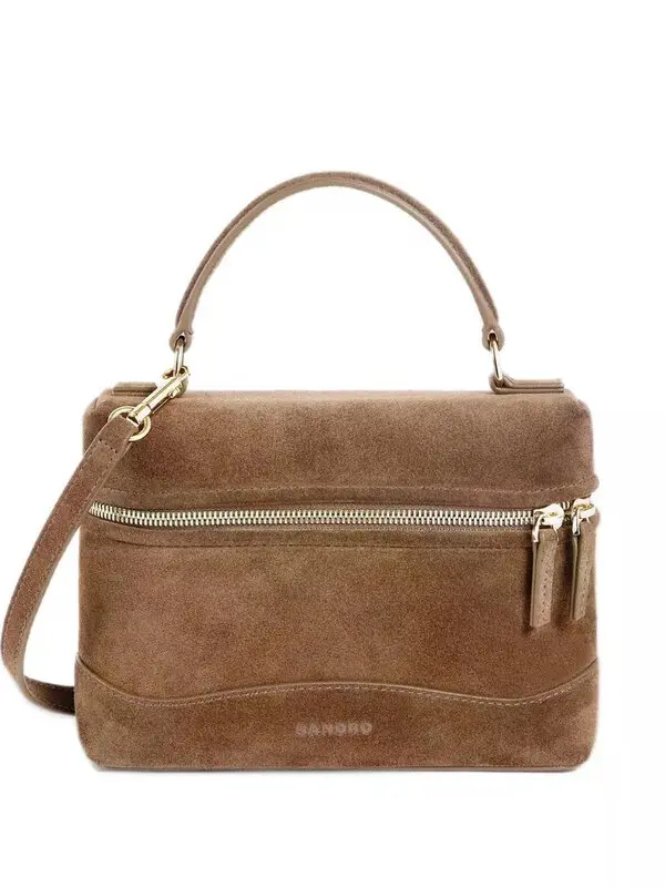 Sandro City Leather Mini Bag - Brown