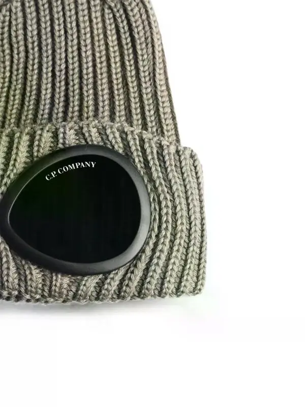C.P. COMPANY Goggle Ribbed-knit Beanie Hat