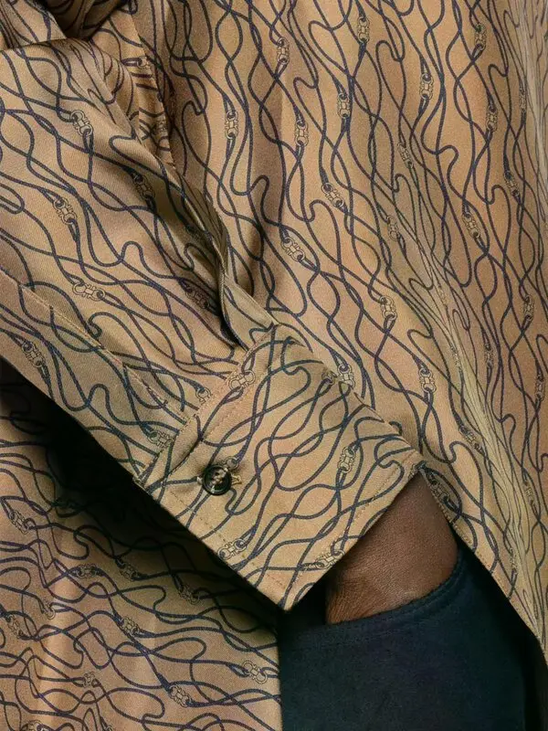 FERRAGAMO Graphic-print Asymmetric Blouse