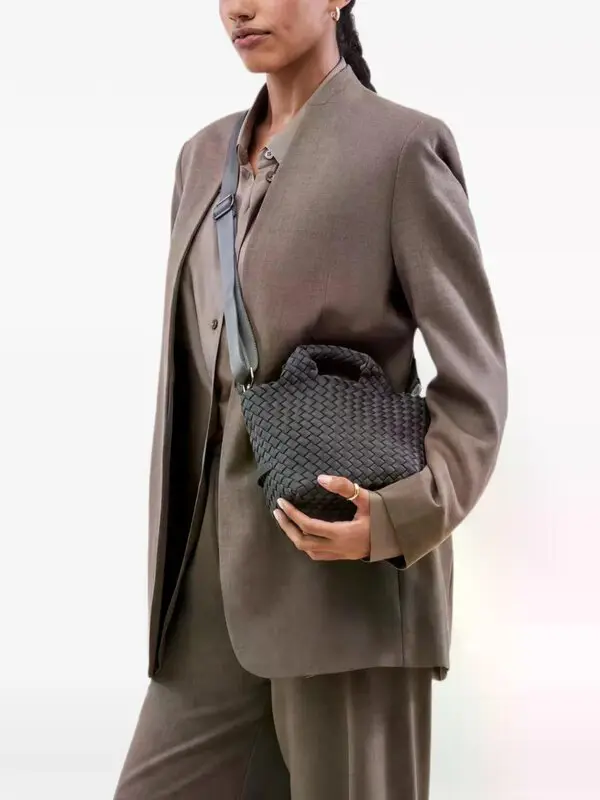 NAGHEDI Small St. Barths Interwoven Tote Bag - Grey
