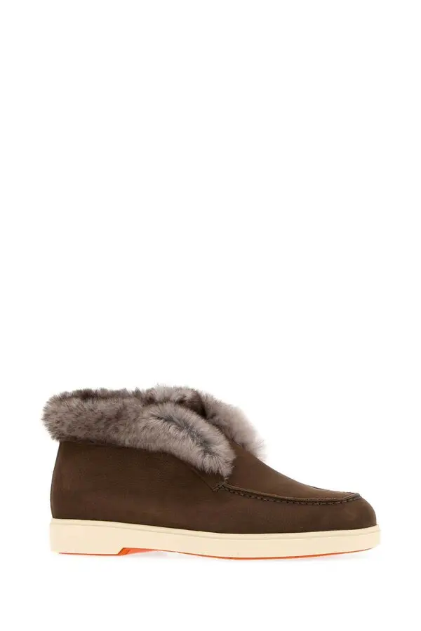 Santoni Suede Hadeel Loafers