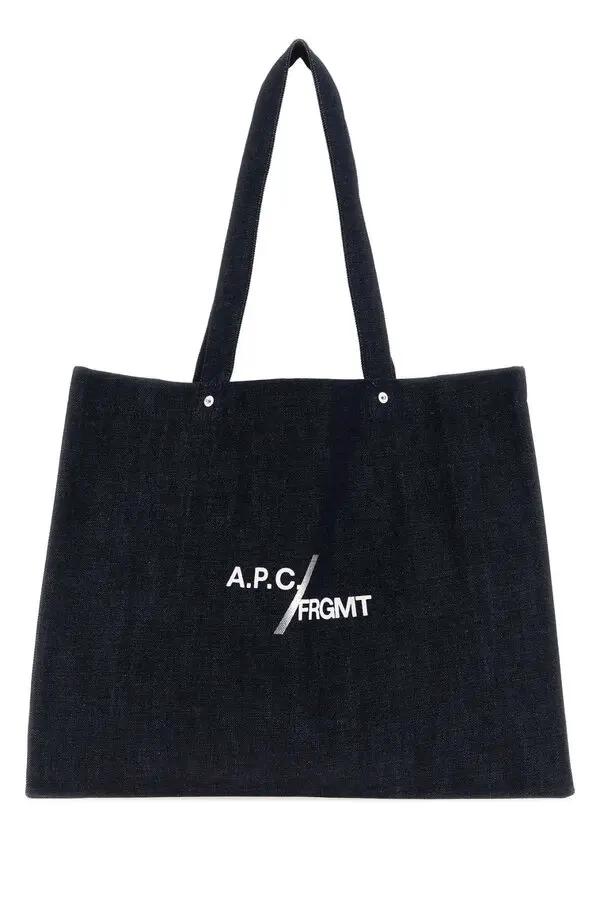 A.p.c. Denim X Frgmt Je Sors Ce Soir Shopping Bag - Blue