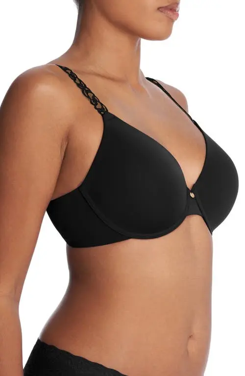 Natori Pure Luxe Underwire T-shirt Bra - Black/buff