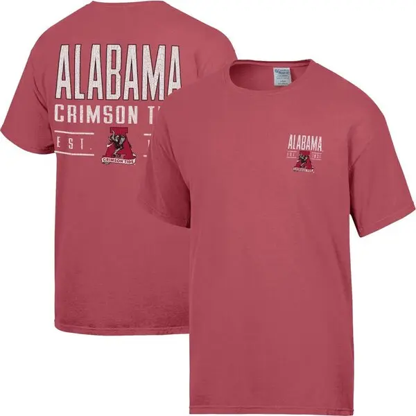 COMFORTWASH Alabama Tide Big Name T-shirt - Crimson
