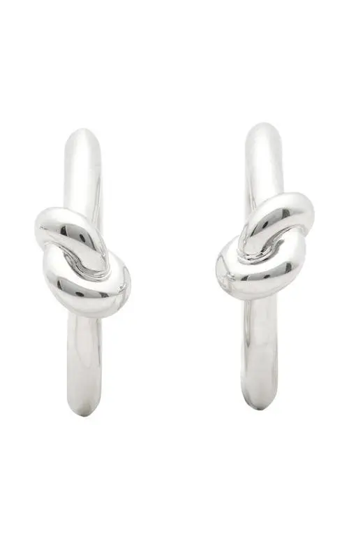 Kate Spade New York Knotted Huggie Hoop Earrings - Silver
