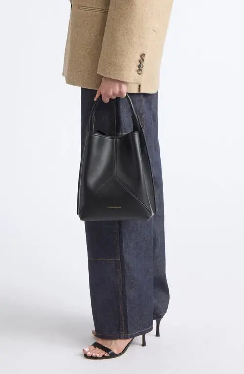 Victoria Beckham Leather Bucket Bag - Black