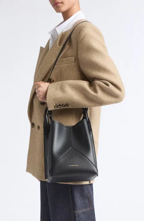 Victoria Beckham Leather Bucket Bag - Black