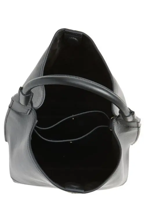 Victoria Beckham Leather Bucket Bag - Black