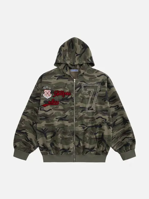 AELFRIC EDEN Camo Zip Up Hoodie