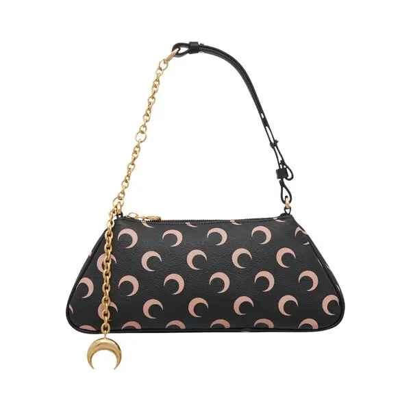 MARINE SERRE Canvas Shoulder Bag - Black