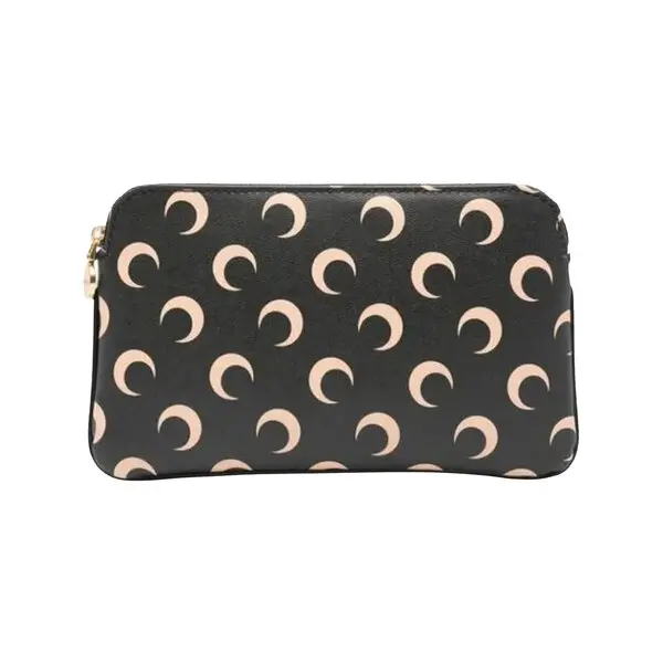 MARINE SERRE Moon Canvas Pouch 'inverse Tan - Black