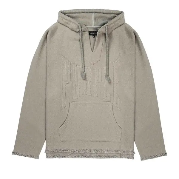 PURPLE BRAND Heather Hoodie With Distressed Detailing