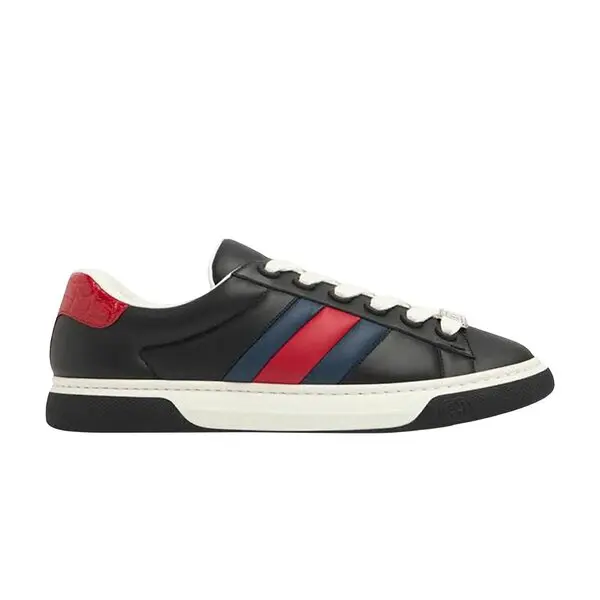 Gucci Ace Sneakers With Web Stripe - Black