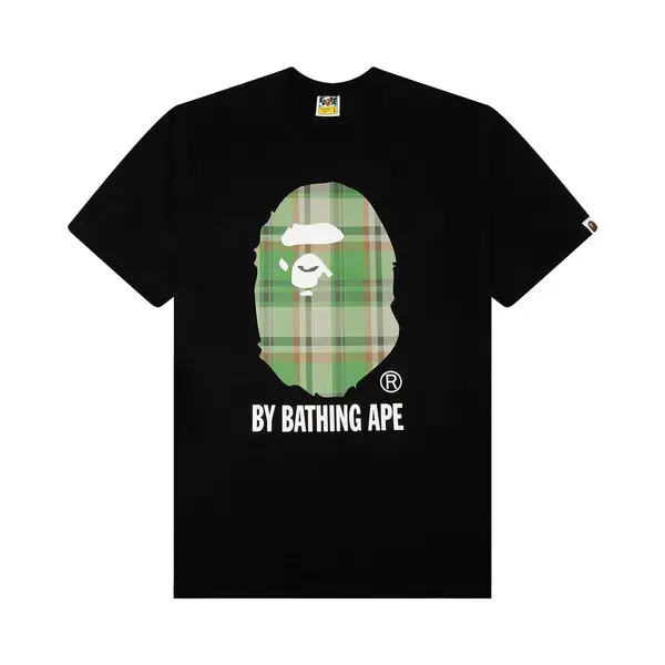 A BATHING APE Check Bathing Ape Tee /green - Black