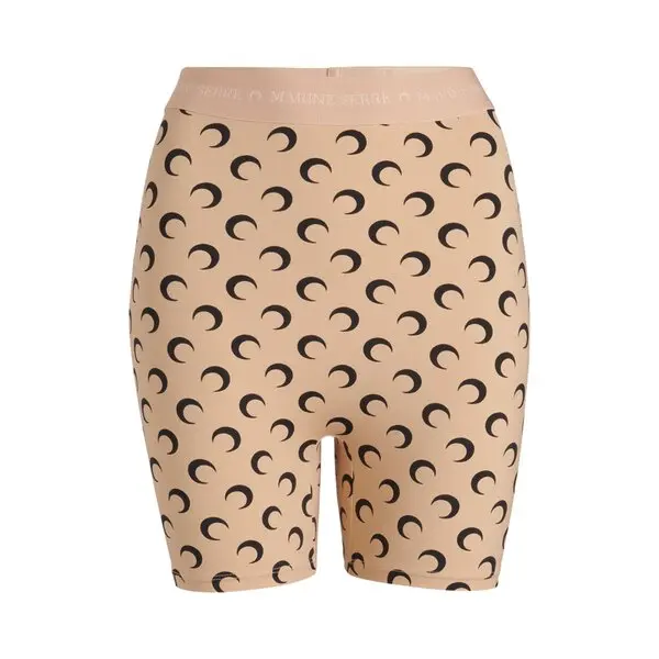 MARINE SERRE Regenerated Aom Jersey Cycle Shorts - Tan