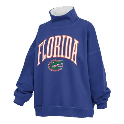 PRESSBOX Florida Gators Oversized Mock Neck Sweatshirt