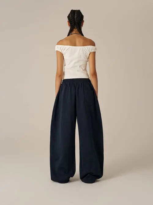 AELFRIC EDEN Stripe Baggy Sweatpants - Dark Blue