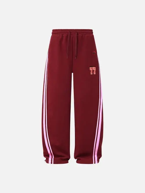 AELFRIC EDEN Stripe Baggy Sweatpants - Red
