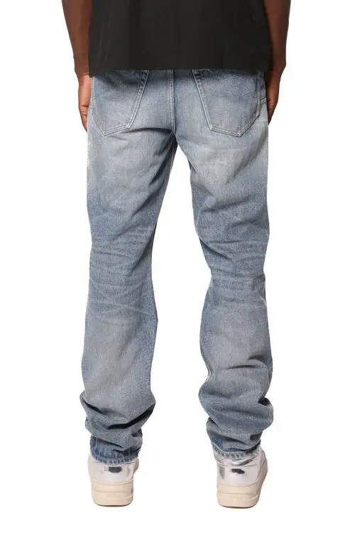 PURPLE BRAND Sun Faded Hickory Ripped Relaxed Fit Jeans - Light Indigo
