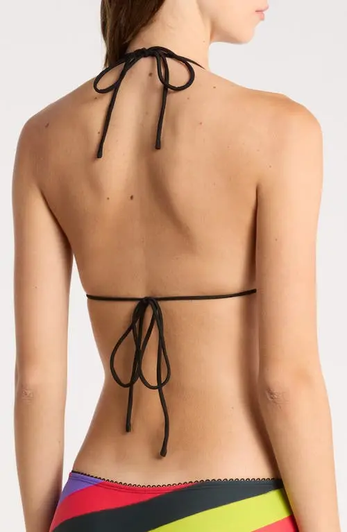 JADED LONDON Freda Stripe Triangle Bikini Top