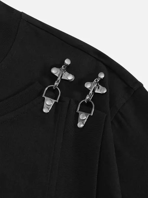 AELFRIC EDEN Boxy Metal Button Tee