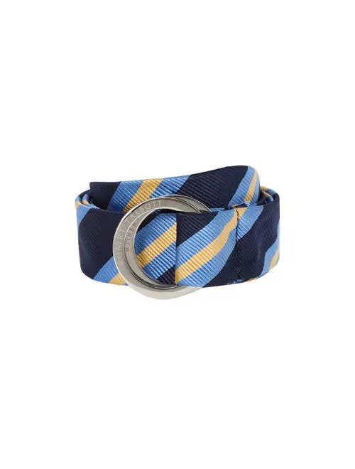 Robert Talbott Buckley Signature Repp Ribbon Belt - Navy/multi