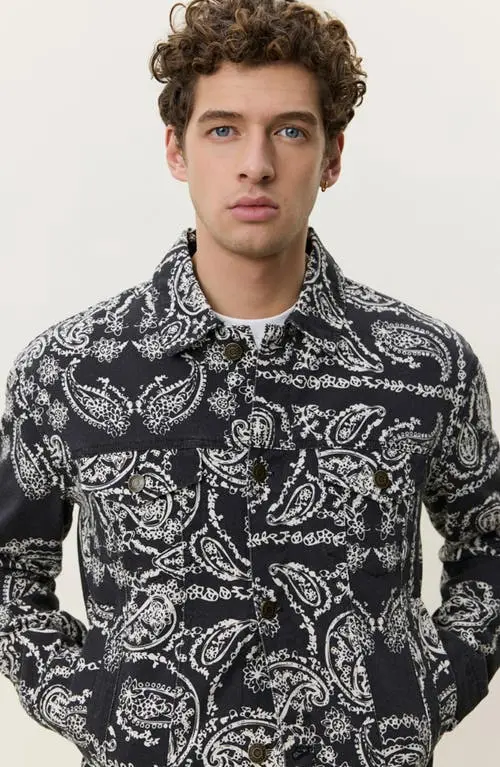 LES DEUX Paisley Cotton Twill Shirt Jacket