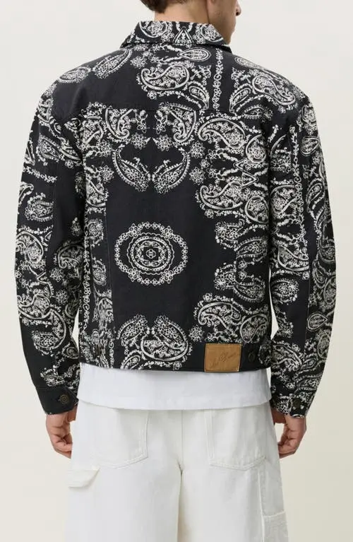 LES DEUX Paisley Cotton Twill Shirt Jacket