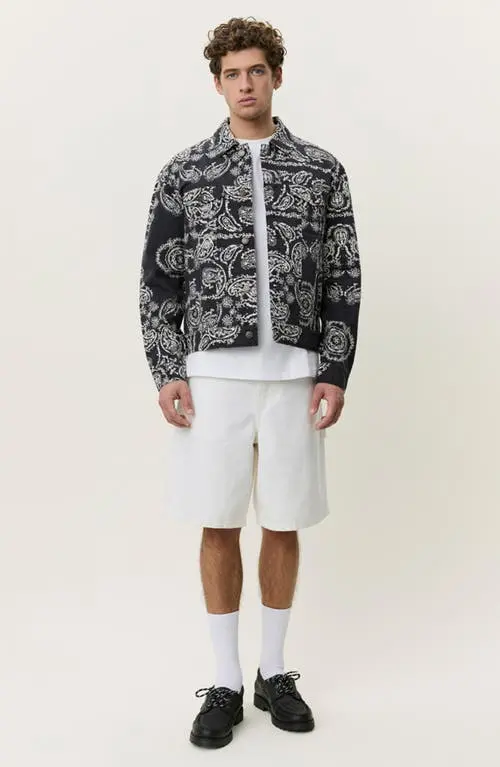 LES DEUX Paisley Cotton Twill Shirt Jacket