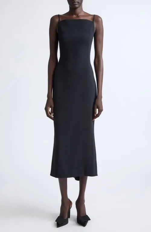 Givenchy Sliced Crepe Cady Minidress - Black