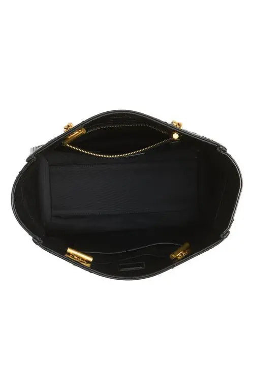 Saint Laurent Small Niki Matelassé Leather Shopping Tote - Black