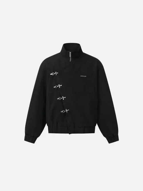 AELFRIC EDEN Boxy Fireman Clasp Jacket - Black