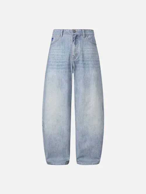 AELFRIC EDEN Inverted Graphic Baggy Barrel Jeans