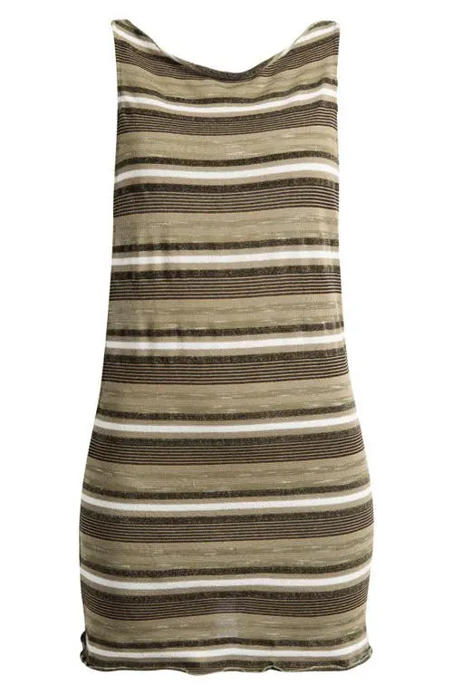JADED LONDON Embellished Backless Striped Mini Dress