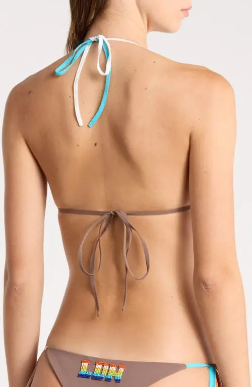 JADED LONDON Embellished Triangle Bikini Top