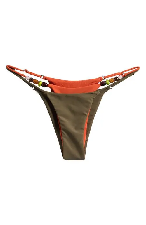 JADED LONDON Beaded Layered Bikini Bottoms