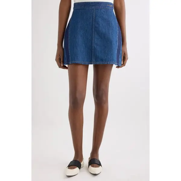 Givenchy Cocoon Denim Miniskirt - Medium Blue