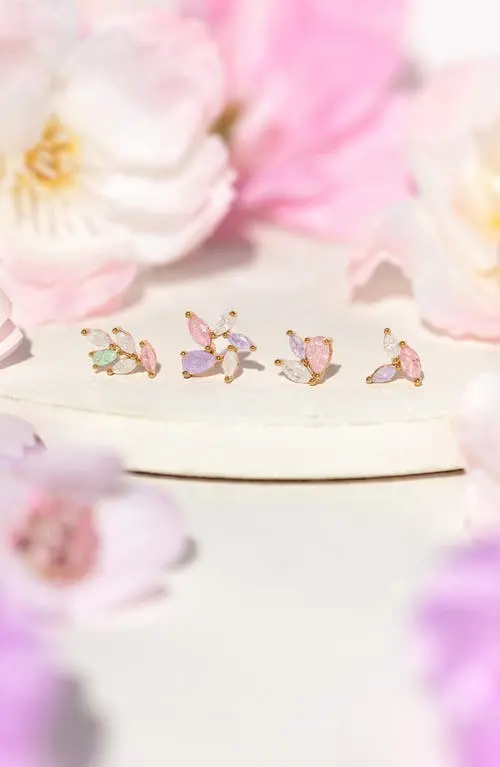 GIRLS CREW Set Of 4 Marquise Stone Stud Earrings