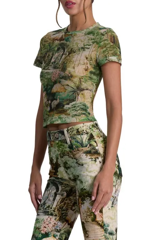 Alice + Olivia Tess Stretch Mesh T-shirt
