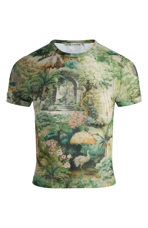 Alice + Olivia Tess Stretch Mesh T-shirt