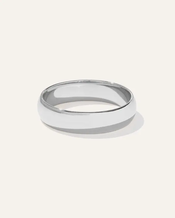 Quince Low Dome Band Rings 5mm - Platinum