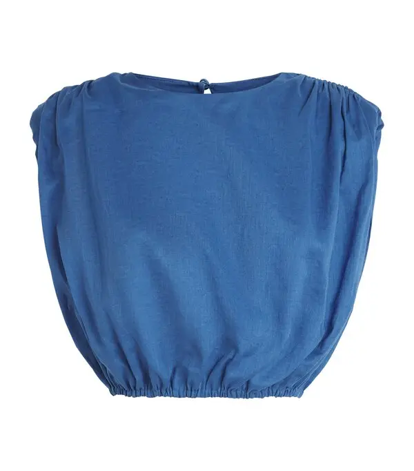 TOCCIN Linen-cotton Sirelle Crop Top