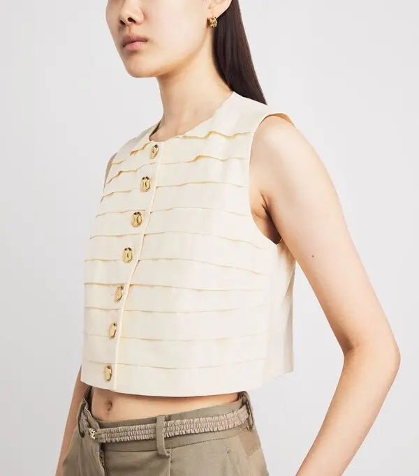 Sandro Sleeveless Cropped Top