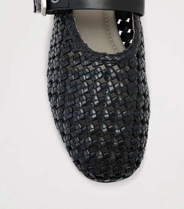 ALLSAINTS Sabine Woven Leather Ballet Flats
