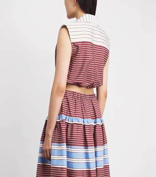 Sandro Cotton Stripe Tie Shirt