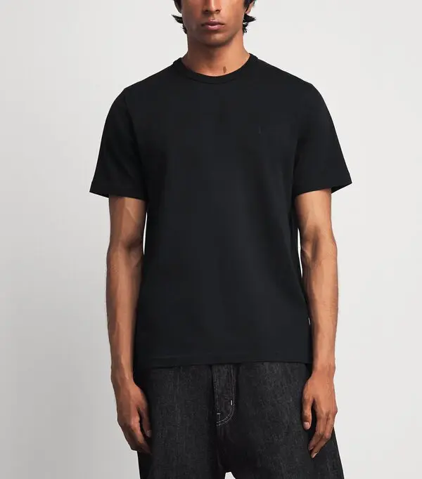 JW Anderson Cotton Embroidered Anchor T-shirt - Black