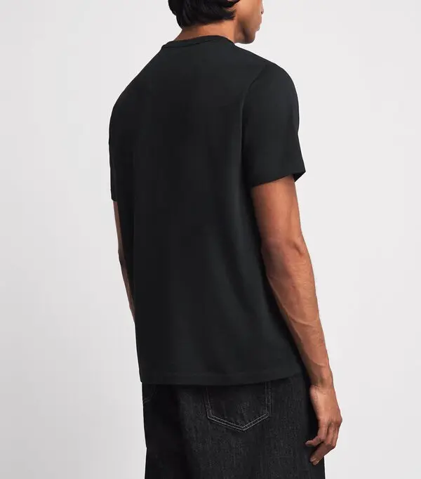 JW Anderson Cotton Embroidered Anchor T-shirt - Black