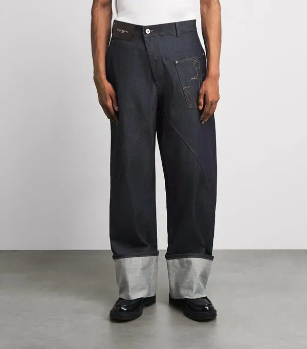 JW Anderson Twisted Turn-up Relaxed Jeans